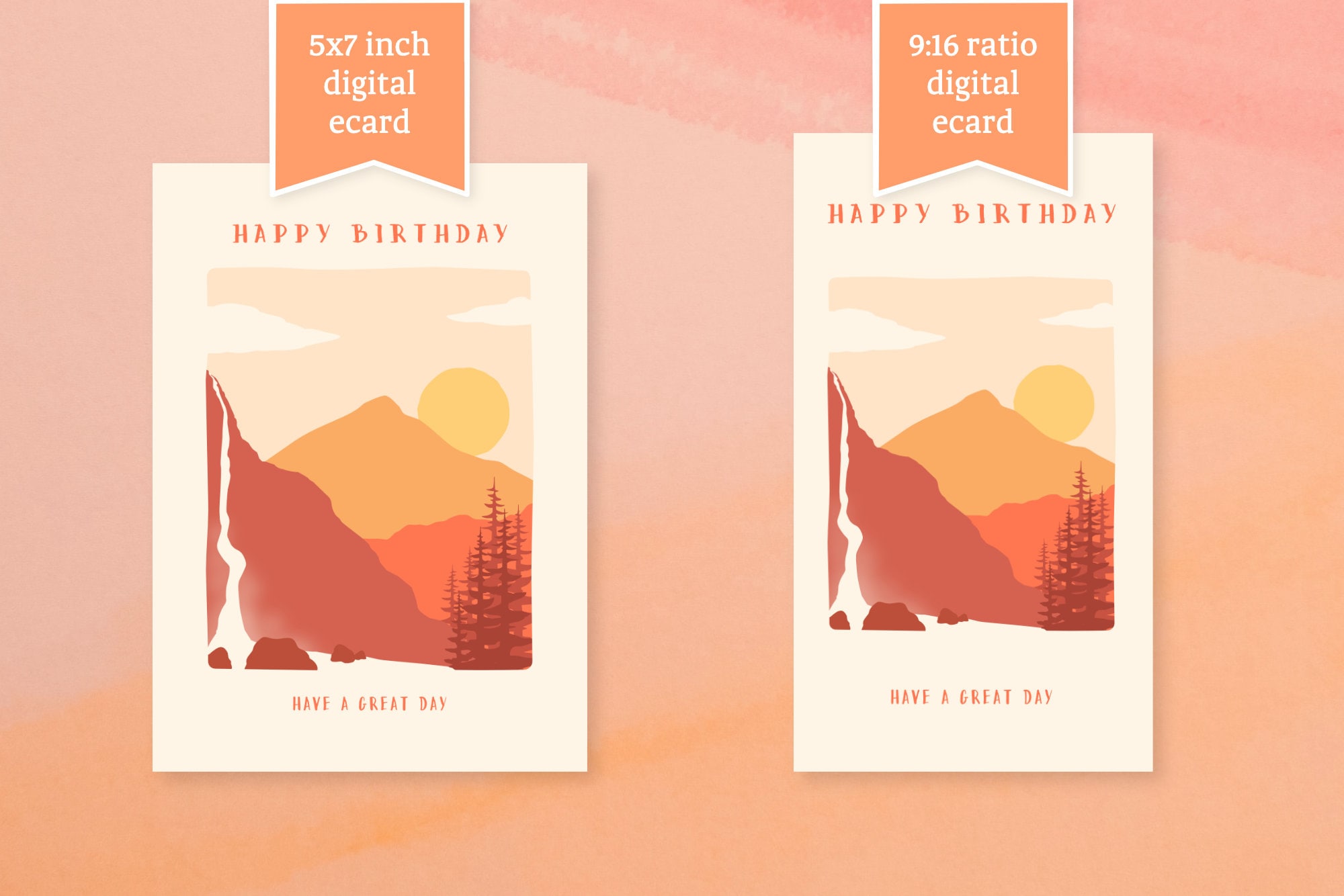 Wilderness Happy Birthday Digital Instant Download Printable Card ...