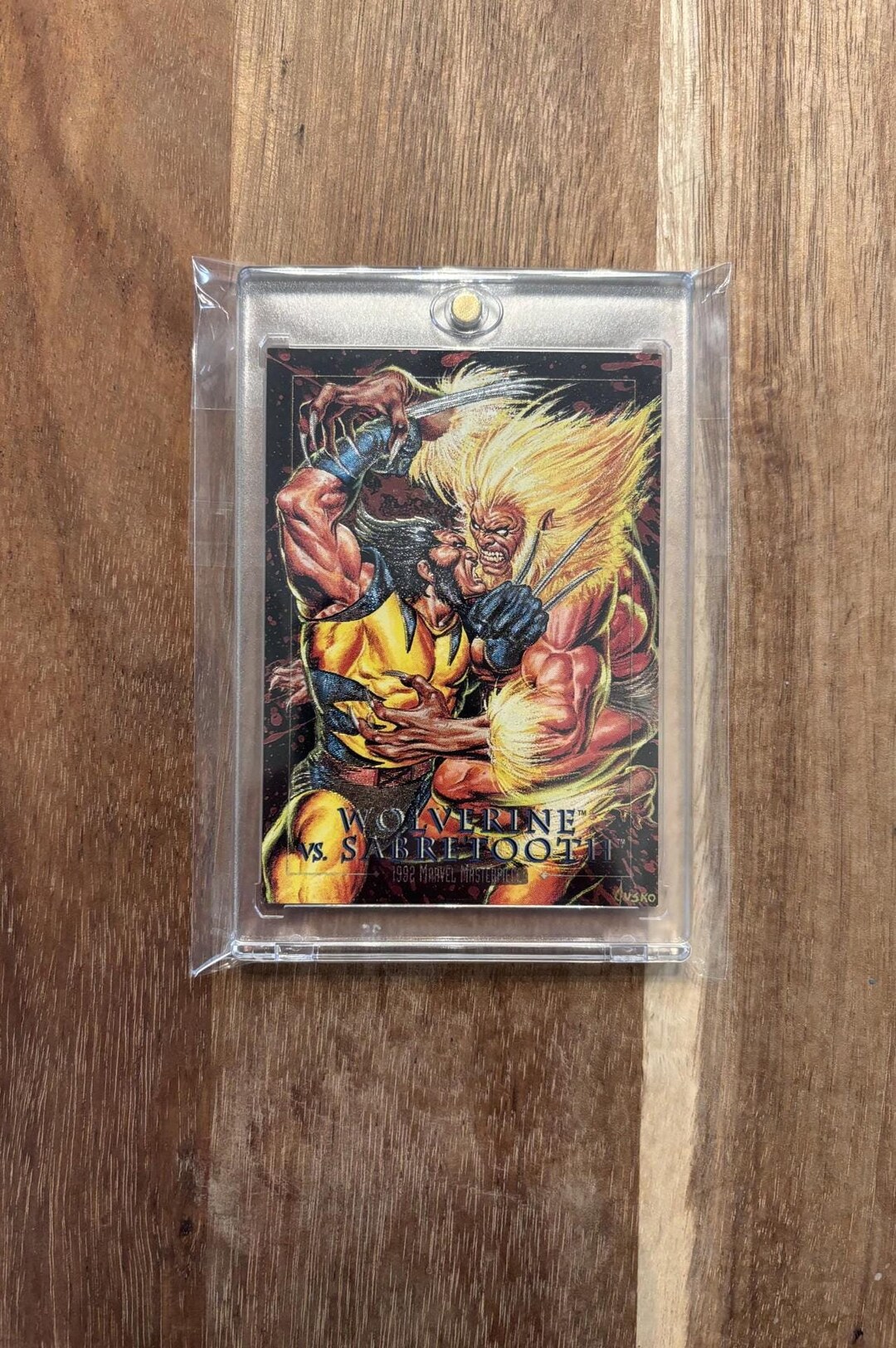 1992 Marvel Masterpieces Spectra 3-D Wolverine Vs. Sabretooth Trading ...