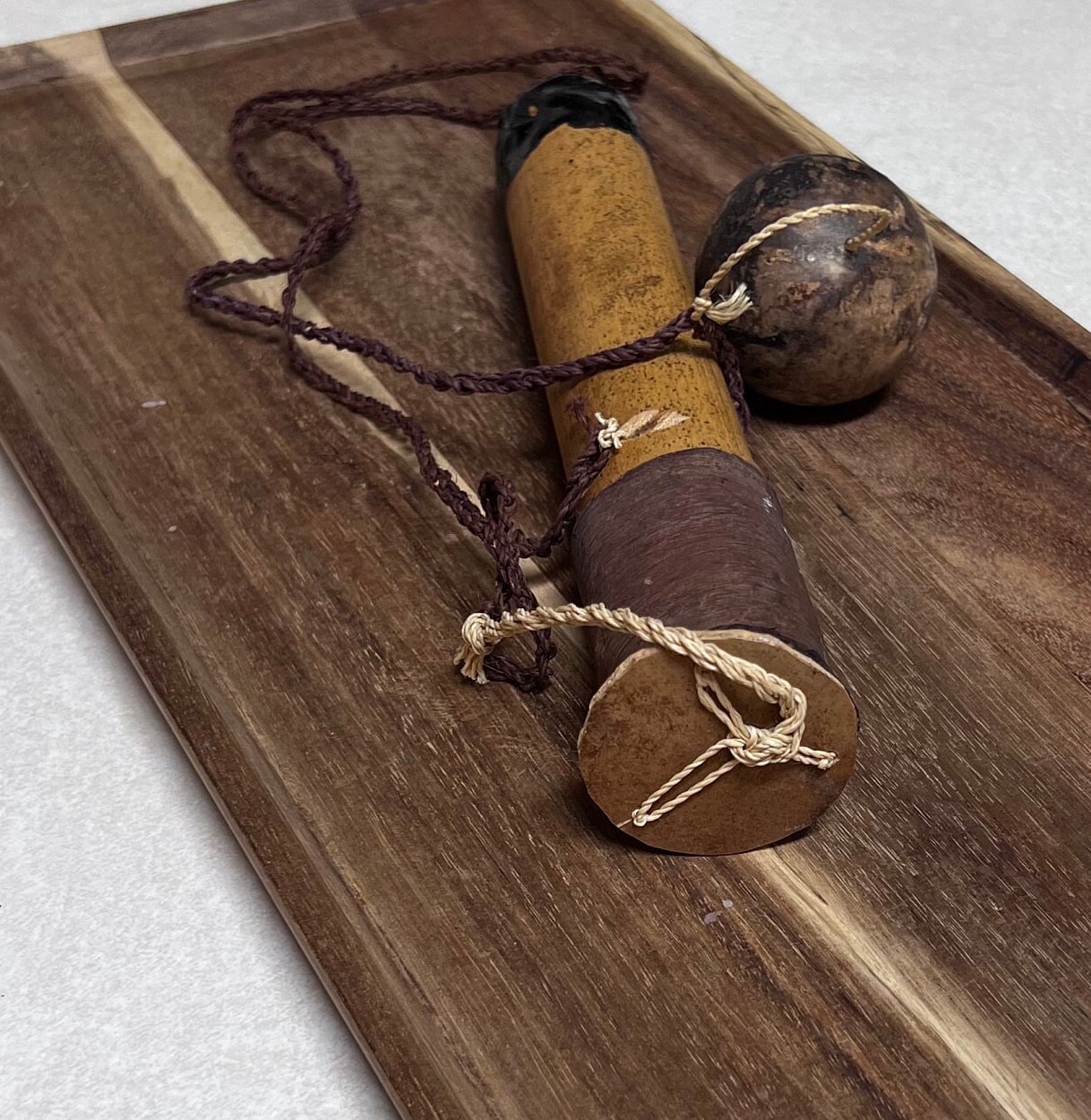 Antique Tribal Hand-carved Bamboo Blow Dart Quiver With 14 Darts ...