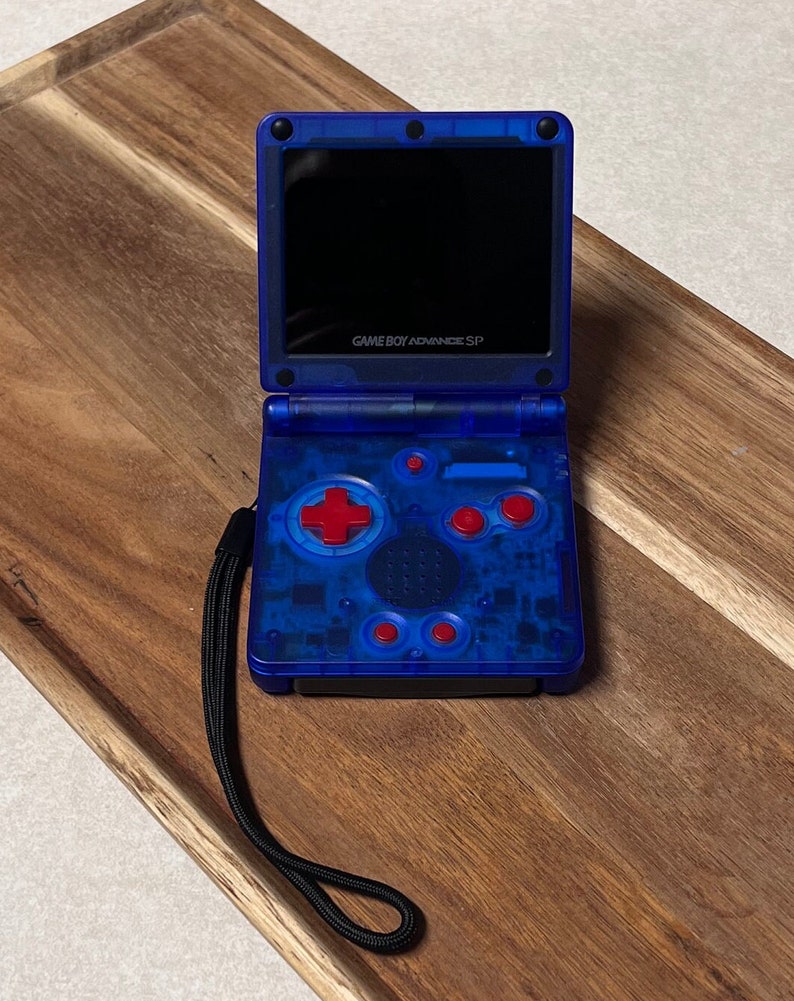 Vintage 2002 Gameboy Advance SP - Rare Clear Cobalt Blue Game System - Etsy