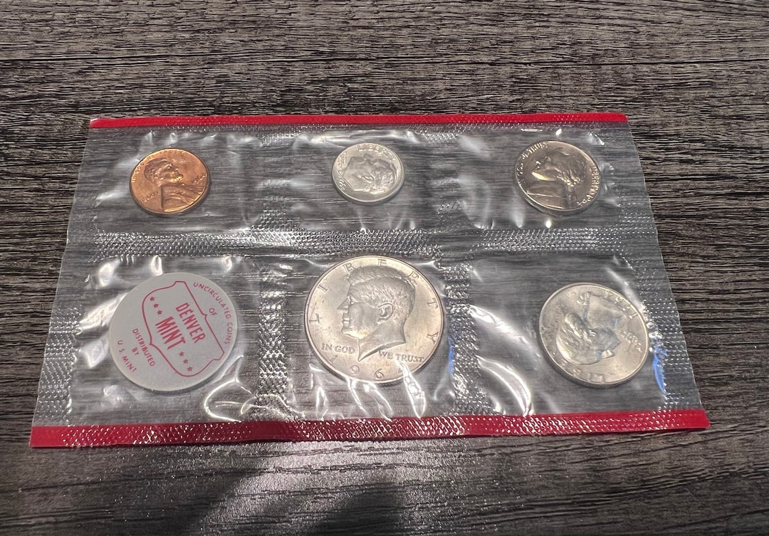 Uncirculated 1964 Denver Mint 5 Coin Set - United States - Etsy