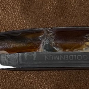 Vintage Marbleized Two Golden Man Straight Razor Knife for Shaving ...