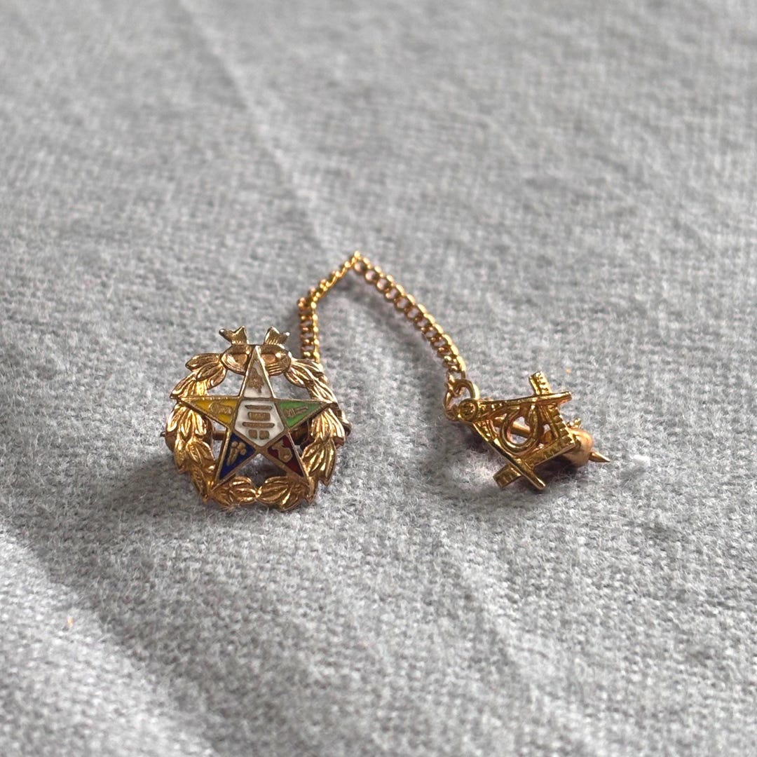 Antique 10K Gold Masonic Eastern Star Lapel Pin With Emblem - 1930s - Etsy
