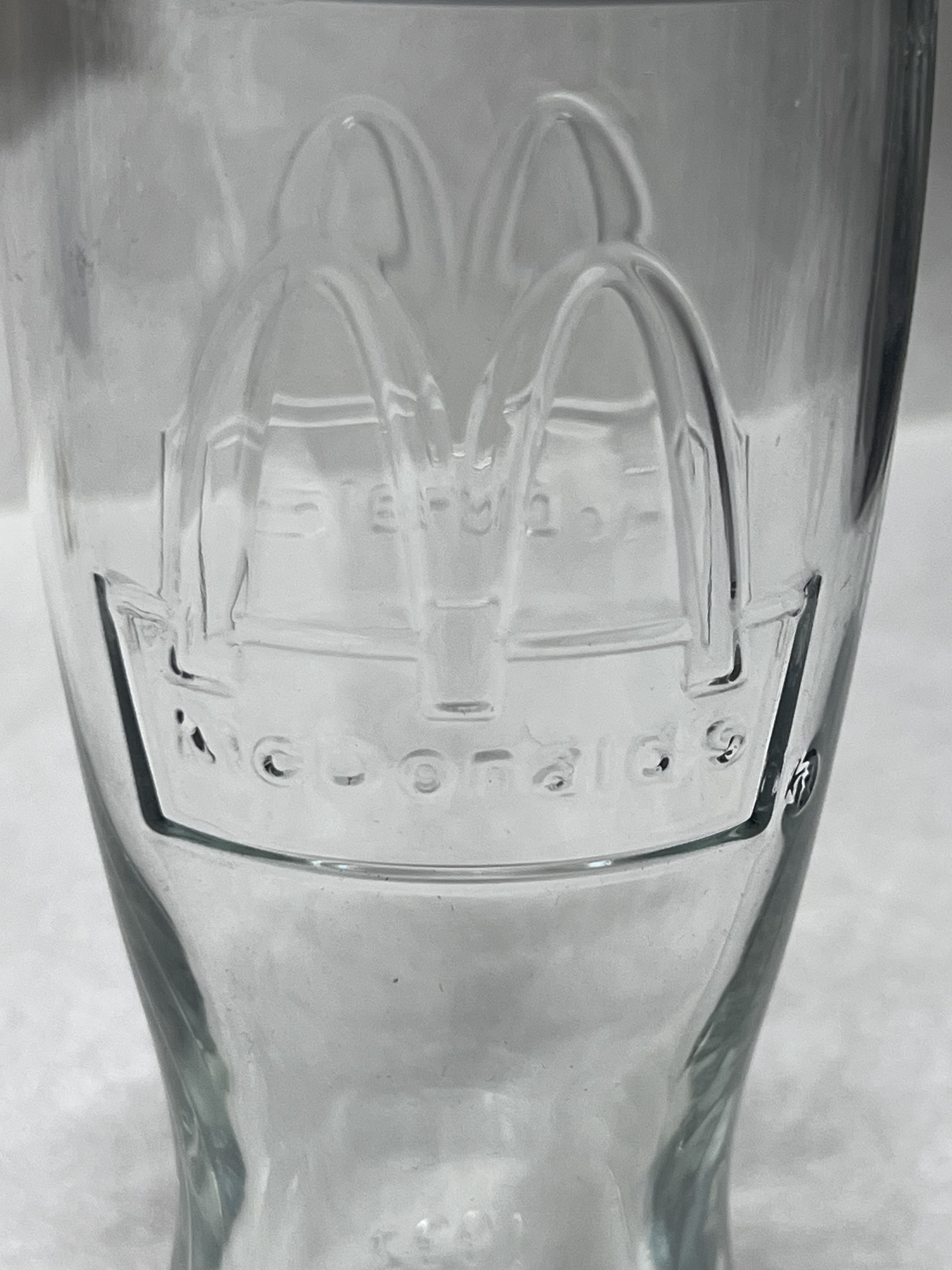 1992 Mcdonalds Embossed Glass Cup Piece Of American Nostalgia Etsy