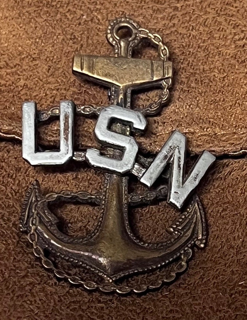 Vintage WWII USN Cheif Petty Officer Anchor & Rope Emblem - Etsy