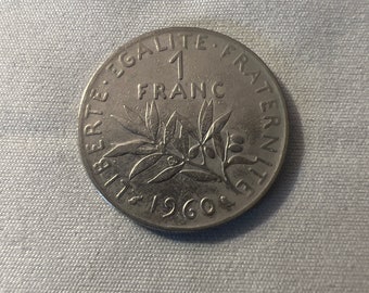 1 Franc 1960 Coin - Etsy