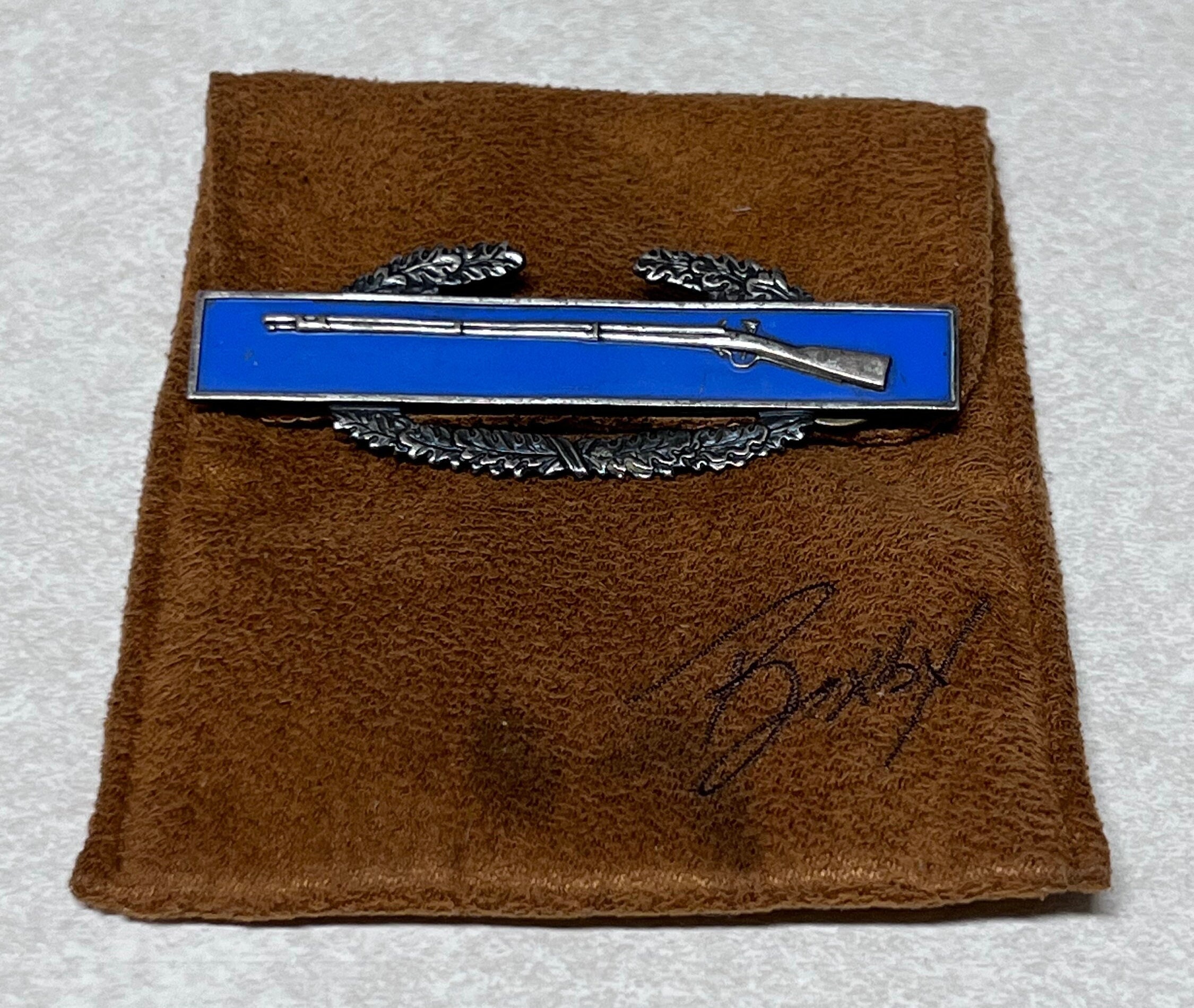 WWII Sterling Silver Combat Infantryman Marksman Rifle Badge - A Heroic ...