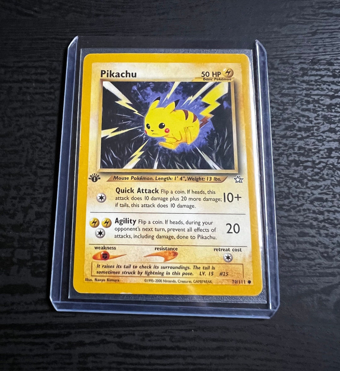 First Edition Pikachu Neo Genesis Ultra Rare Trading Card 70/111 - Etsy