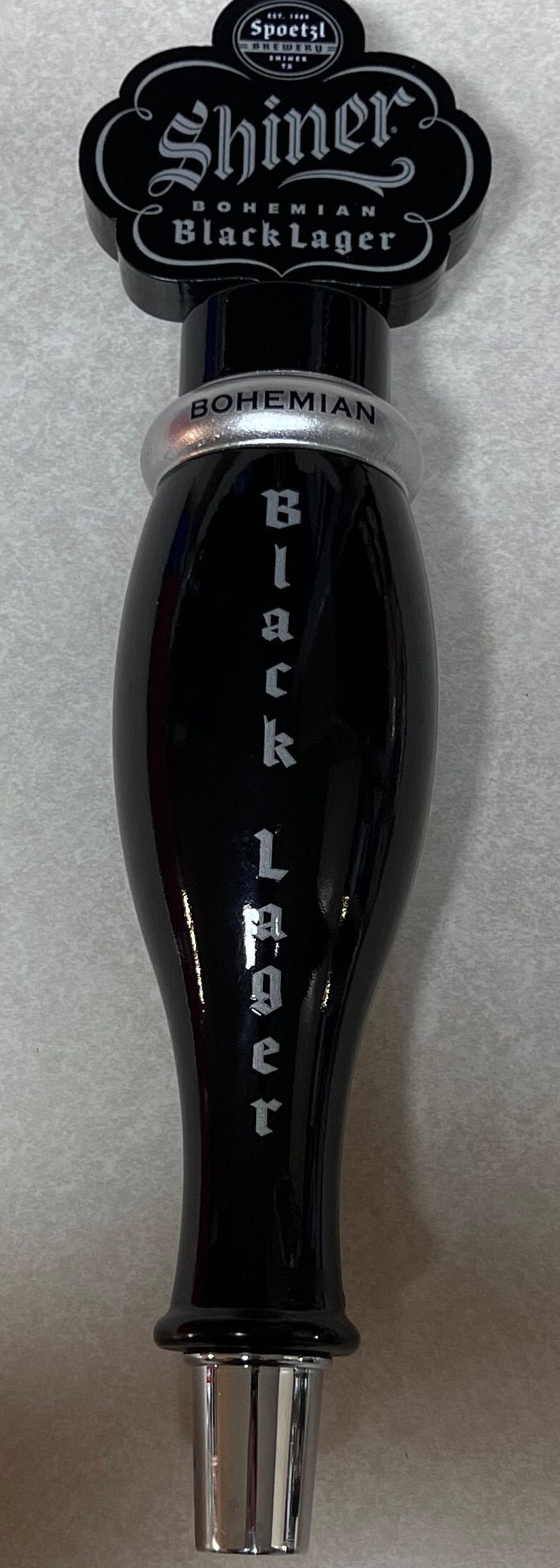 Rare Vintage Shiner Bohemian Black Lager Spoetzl Brewery Beer Tap ...