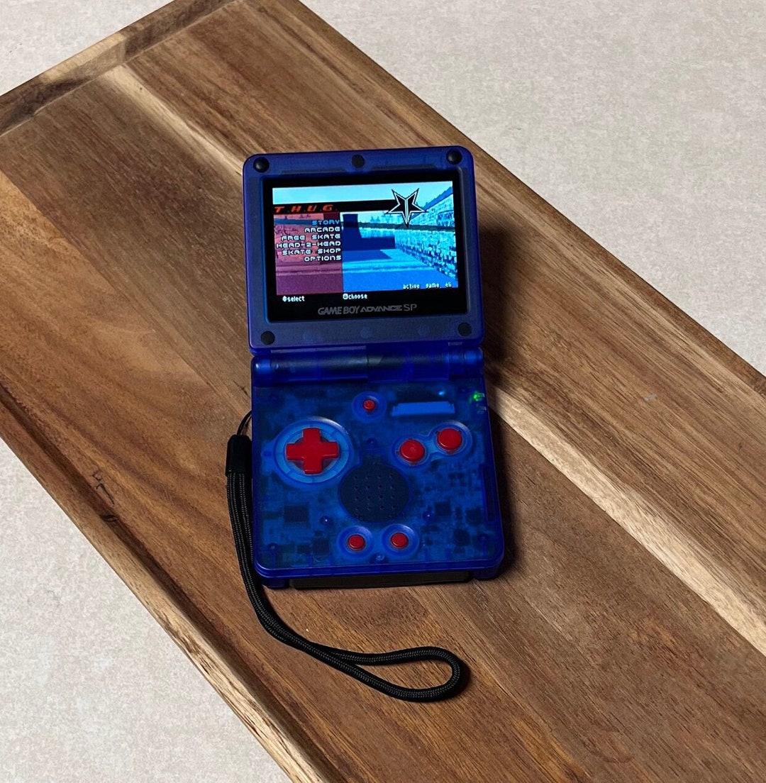 Vintage 2002 Gameboy Advance SP - Rare Clear Cobalt Blue Game System - Etsy