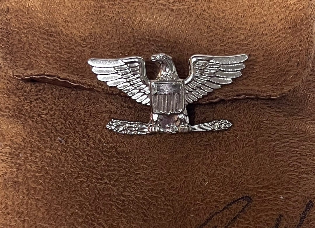 Vintage WWII U.S. Coast Guard Captain Silver Eagle Lapel Pin ...