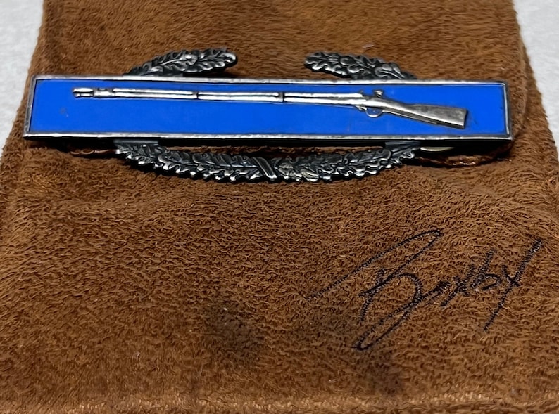 WWII Sterling Silver Combat Infantryman Marksman Rifle Badge - A Heroic ...