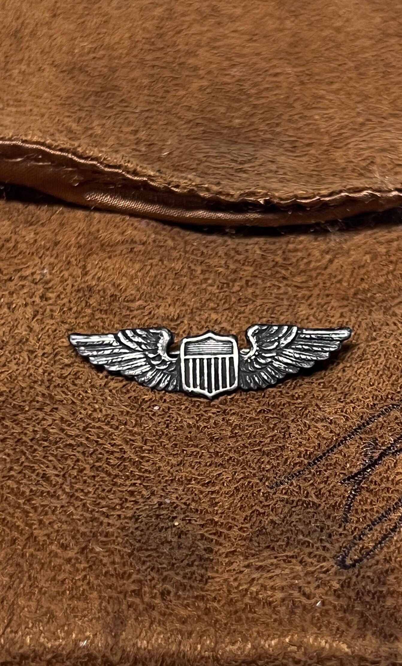 WWII Air Force Aviator Pilot Wings Sterling Silver Insignia Lapel Pin ...