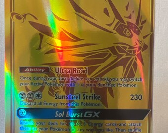 Gold Solgaleo Gx - Etsy