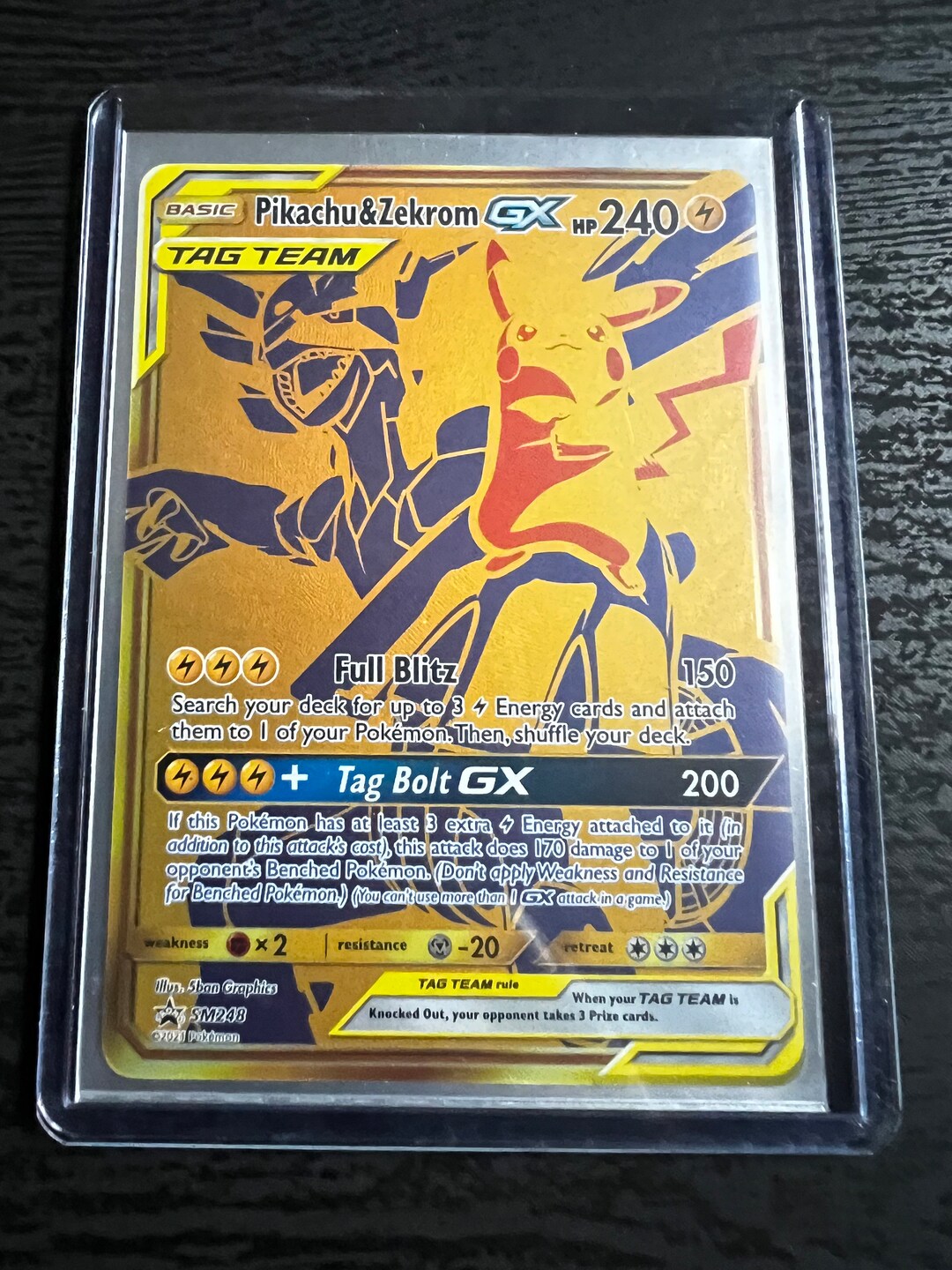 Pikachu and Zekrom GX Tag Team Sun & Moon Promo SM248 Pokémon - Etsy