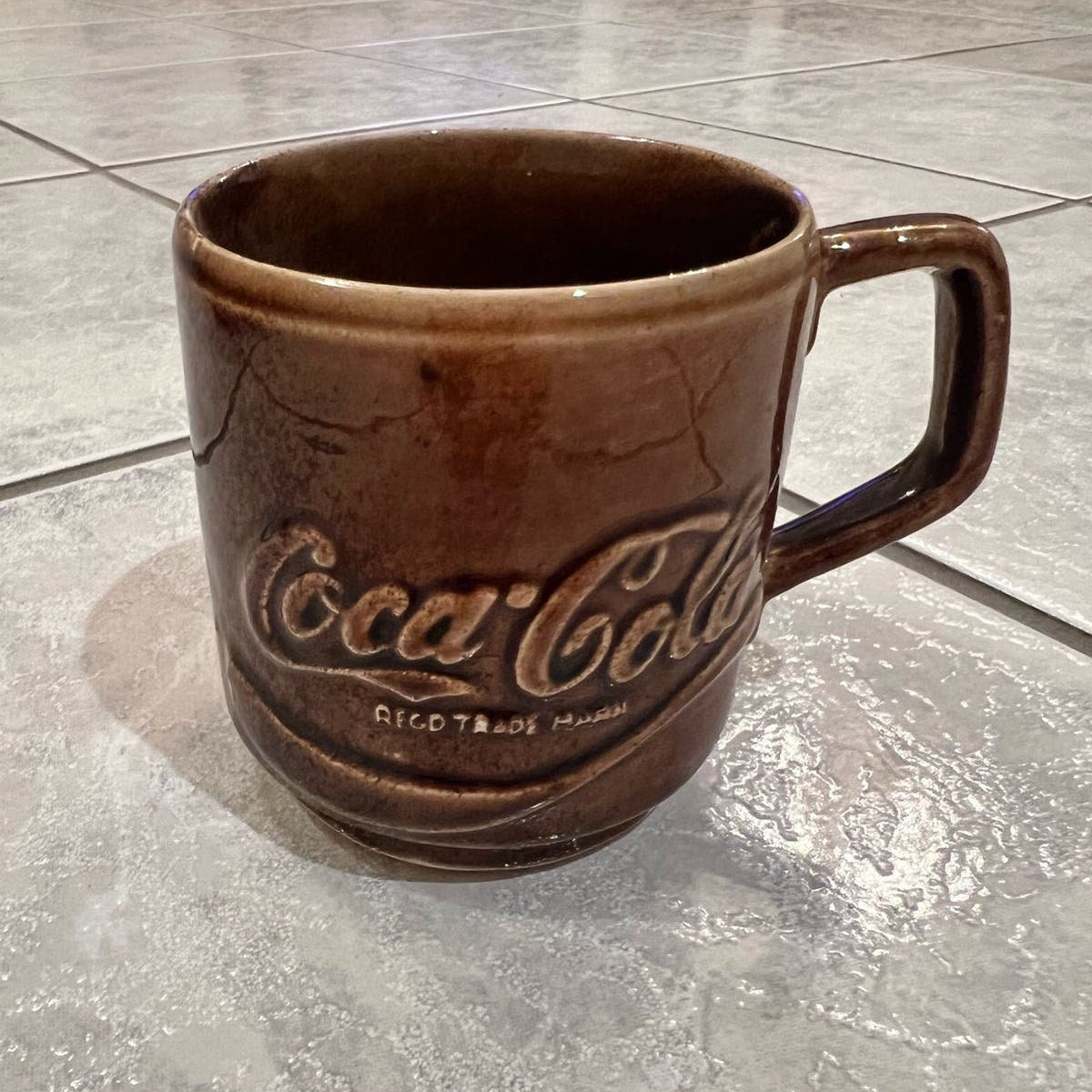 Vintage Coca-cola Mugs 1 Ceramic Coke Coffee Mugs Brown Glazed RARE - Etsy