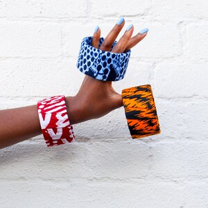 African Prints Bangles Fabric Bangles for Women Gift for Her Statement ...