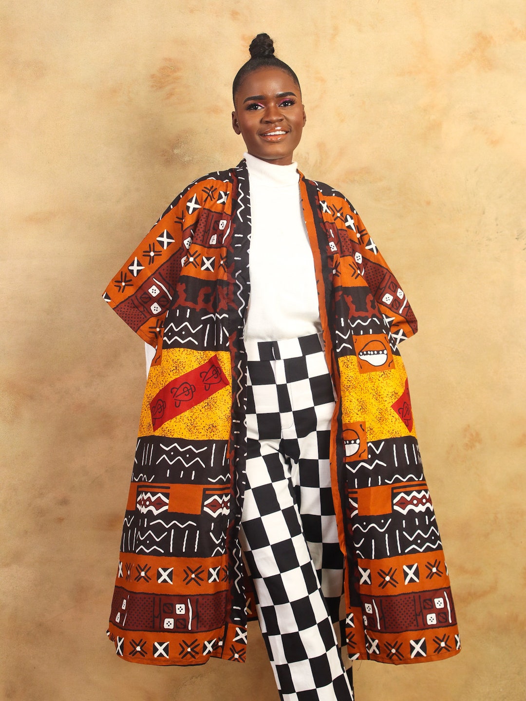 Cece Finery Kimono Handmade African Wax Print Kimono Fashionable ...