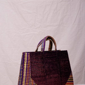 Aso-oke Handmade Boxy Bag / Silk Woven Prints Box Bag / Ethical Bag ...