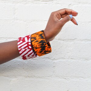African Prints Bangles Fabric Bangles for Women Gift for Her Statement ...