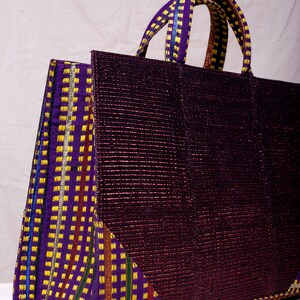 Aso-oke Handmade Boxy Bag / Silk Woven Prints Box Bag / Ethical Bag ...