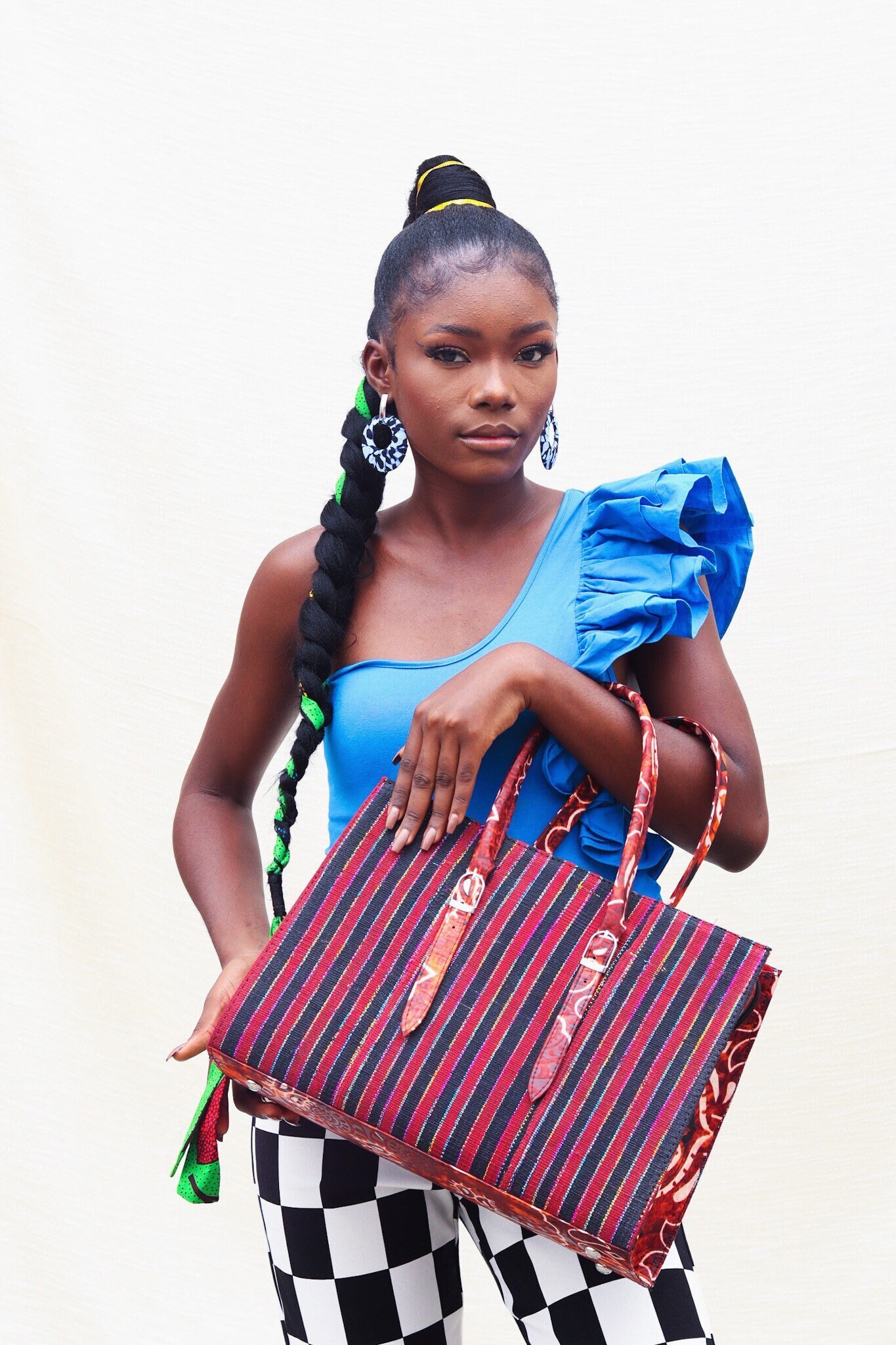 Handmade Aso-oke Traditional African Fabric Handbag Handwoven Bag ...