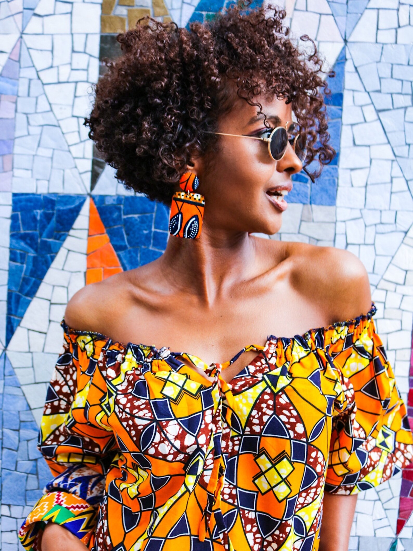 Didi African Prints Stylish Earrings/ Handmade Glamorous Ankara Prints ...