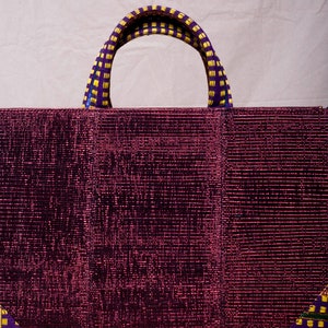Aso-oke Handmade Boxy Bag / Silk Woven Prints Box Bag / Ethical Bag ...
