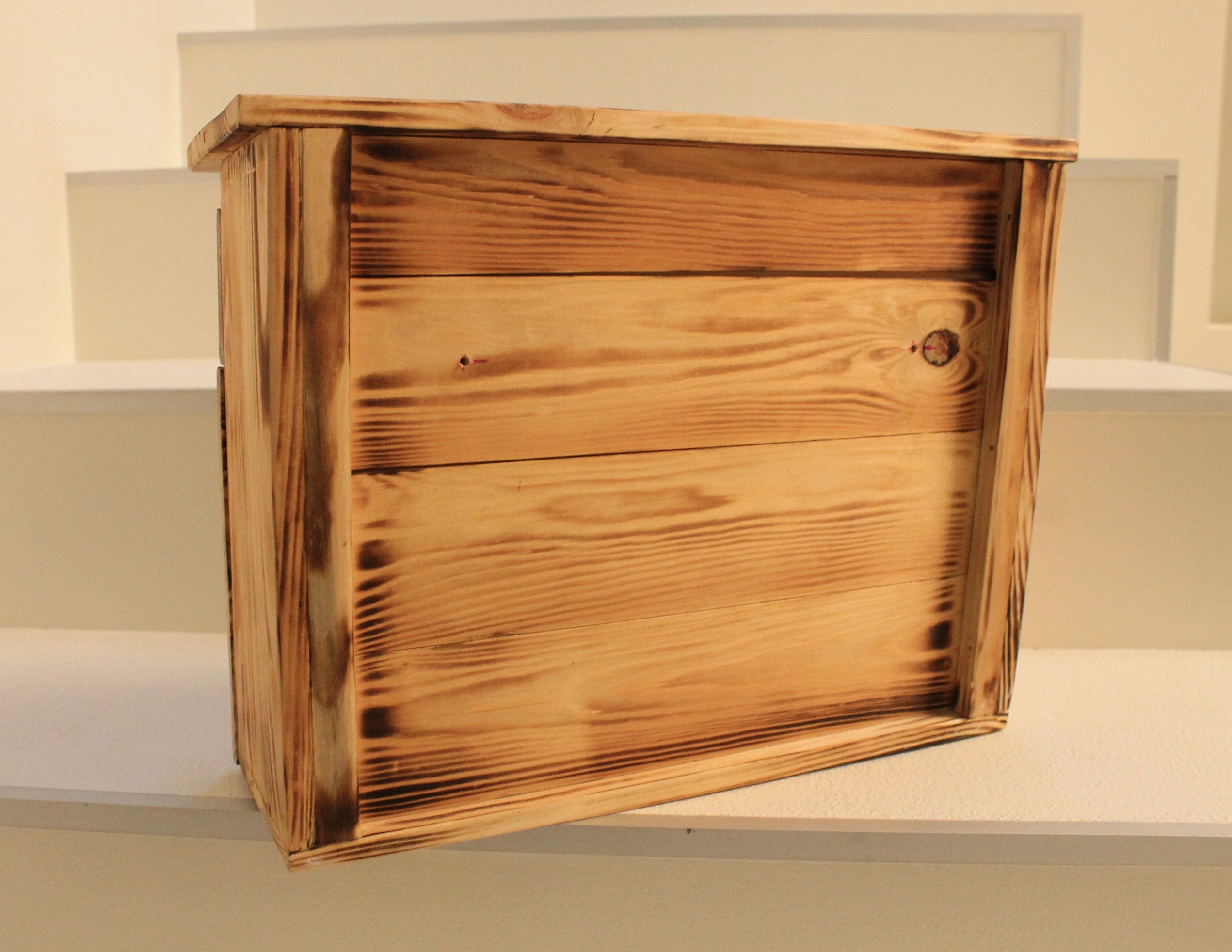 Modern Mailbox Wood Large Kodern Mail Box Rustic Post Box - Etsy