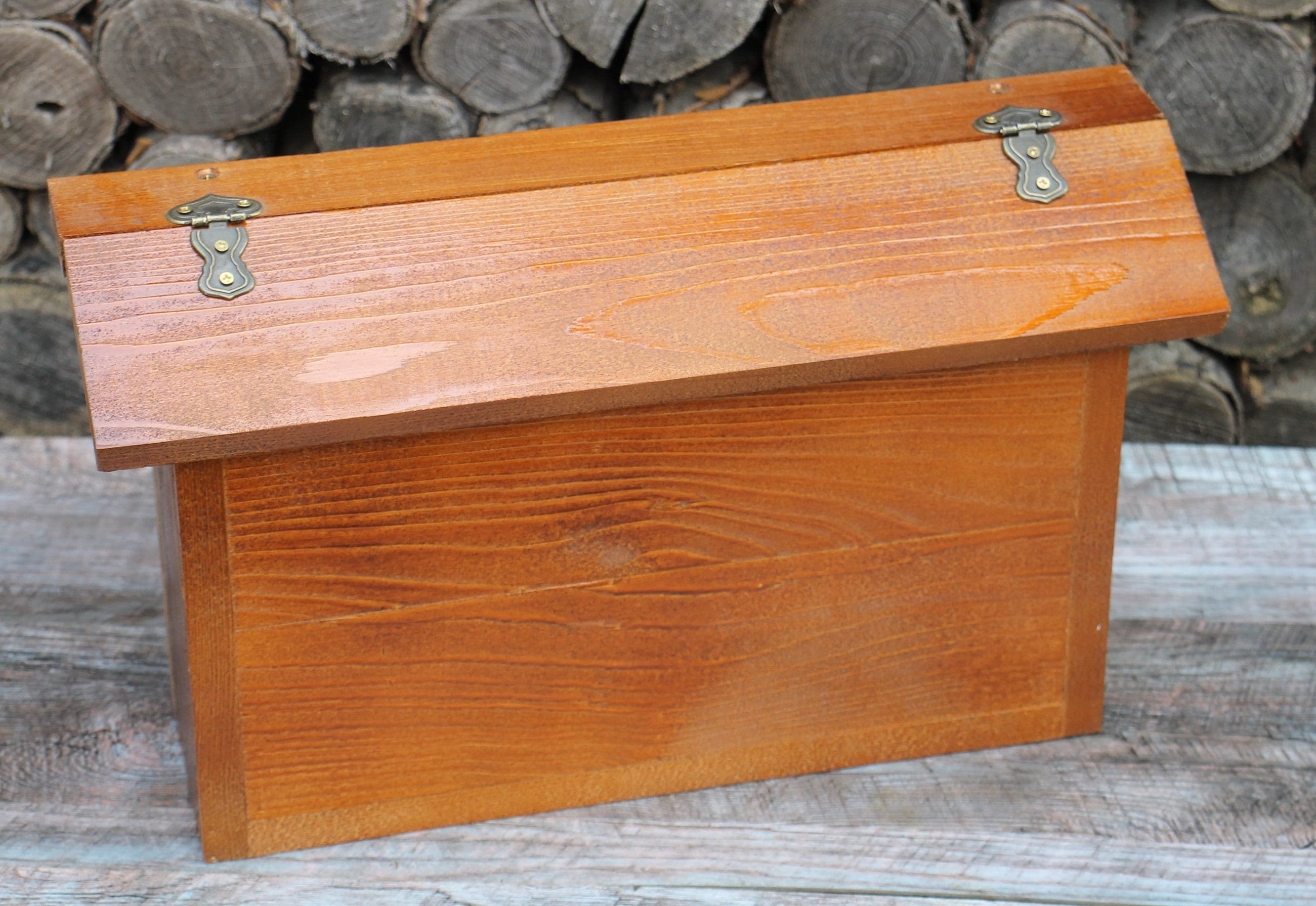 Wall Mount Mailbox Wooden Mail Box Wood Wall Mounted - Etsy UK