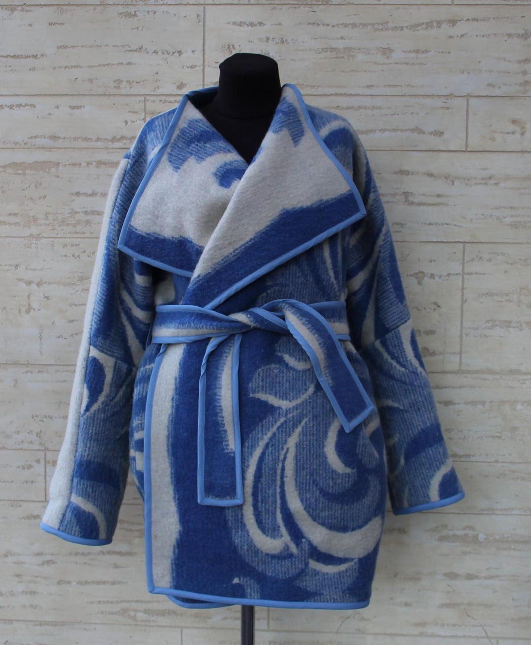 Blanket Jacket Oversize,handmade Wool Blanket Jacket,capote Coat ...