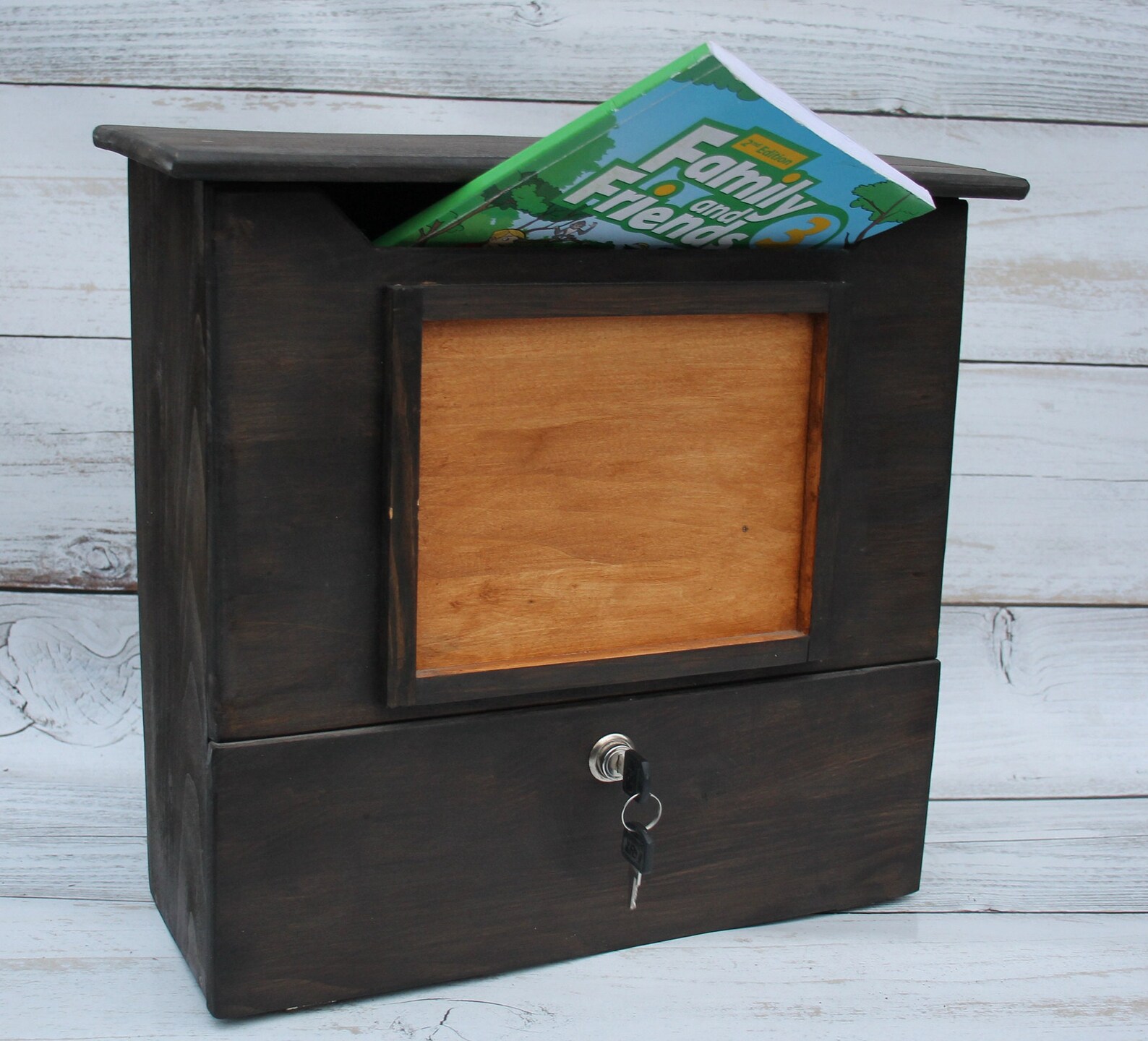 Wall Mount Mailbox Briefkasten Holzlarge Wood Mailbox - Etsy