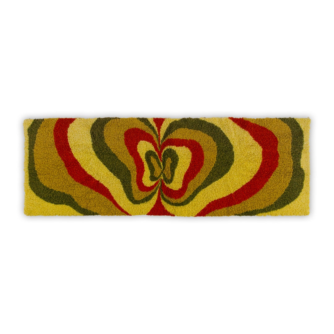 Vintage Rya Rug Wall Hanging, Handmade 60s 70s Tapestry, Abstract Wall ...