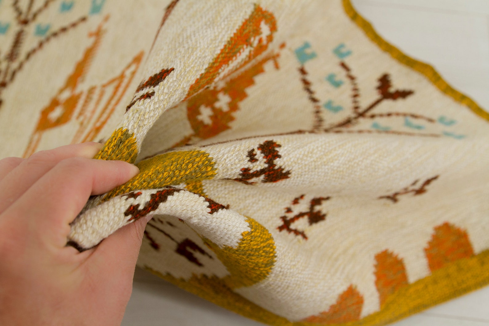 Vintage Swedish Wall Hanging Tapestry From Eva Nemeth, Handwoven ...