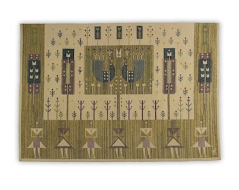 Vintage Swedish Wall Hanging Tapestry From Eva Nemeth, Handwoven ...
