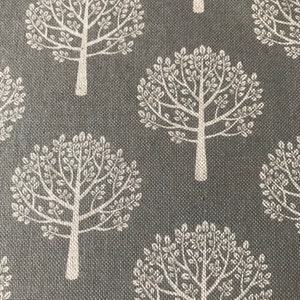 Grey Mulberry Tree Linen Look Fabric - Etsy UK