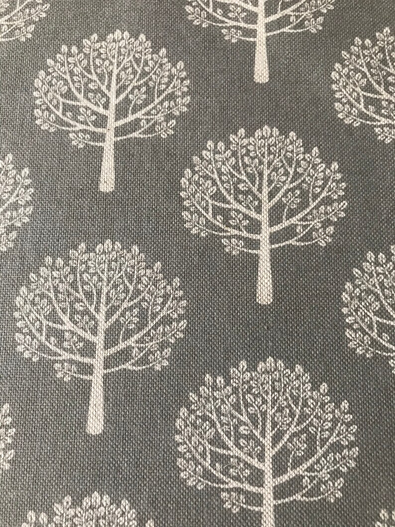 Grey Mulberry Tree Linen Look Fabric - Etsy UK