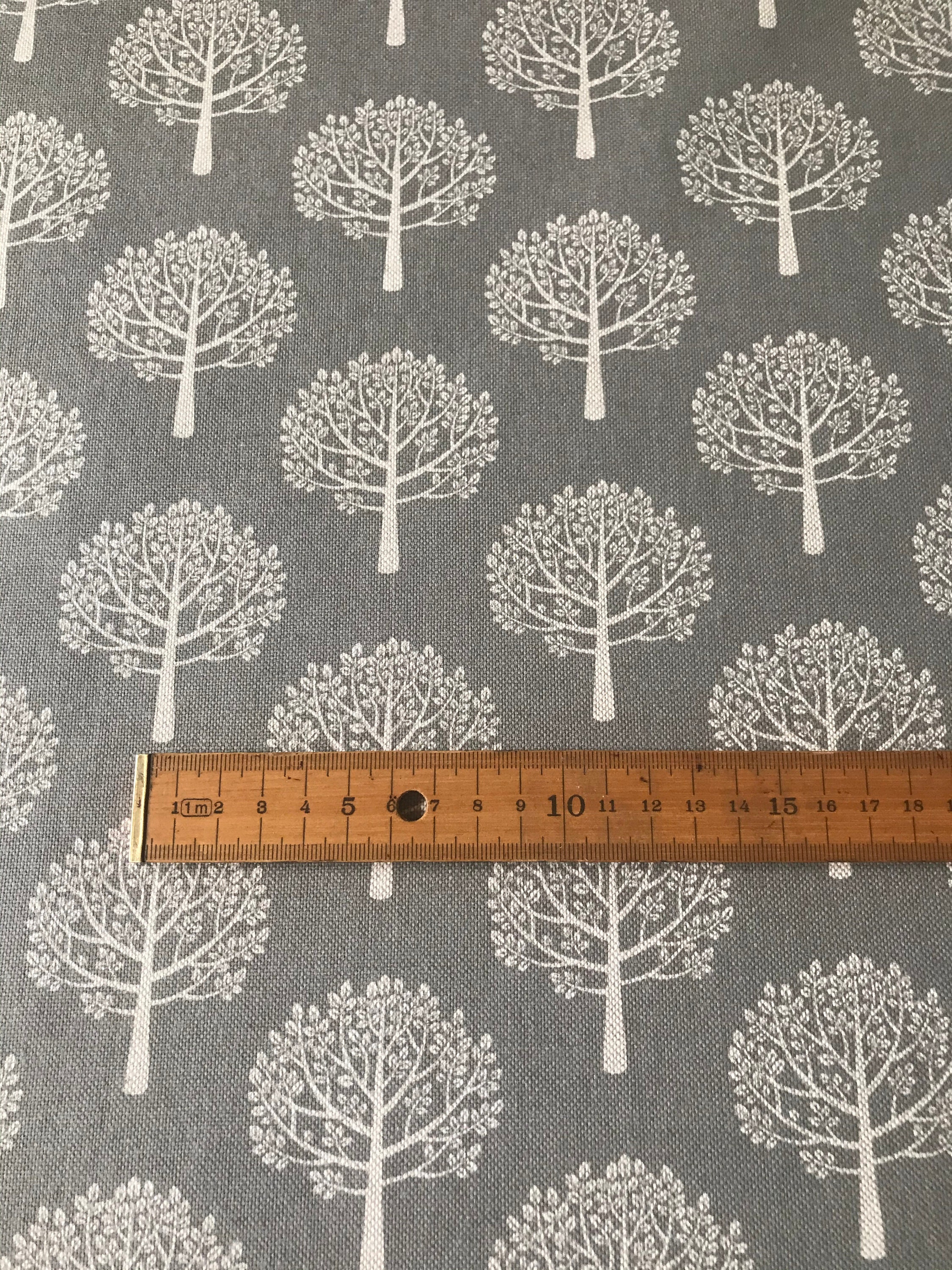 Grey Mulberry Tree Linen Look Fabric - Etsy UK
