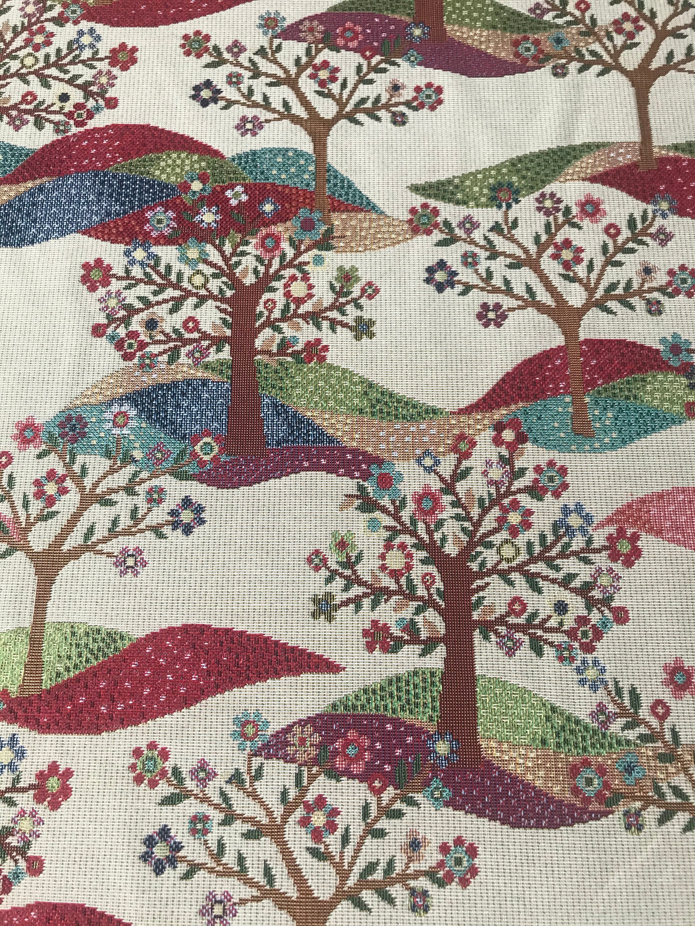 Tree of Life Woven Tapestry Fabric - by the Metre - Etsy UK
