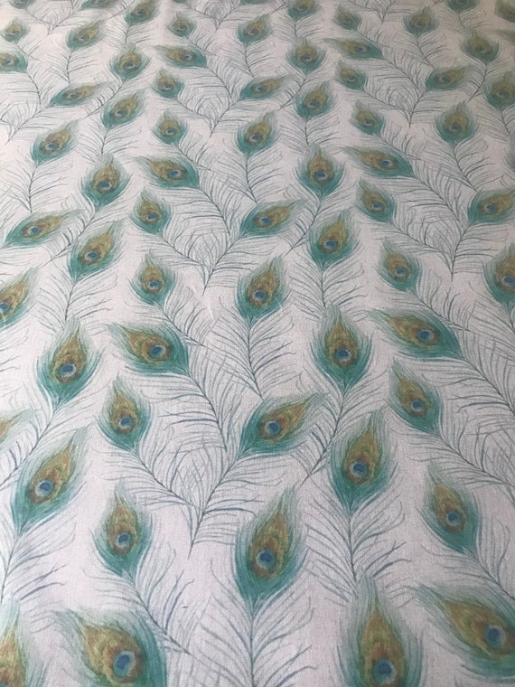 Peacock Feather Pattern Fabric