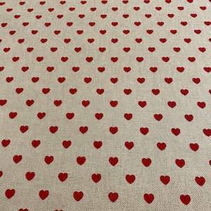 Red Heart Linen Look Fabric - Etsy UK