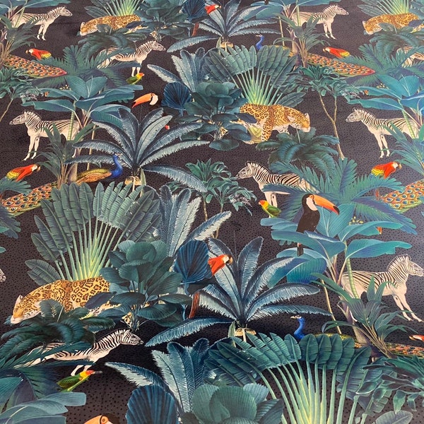 Jungle Print Fabric - Etsy