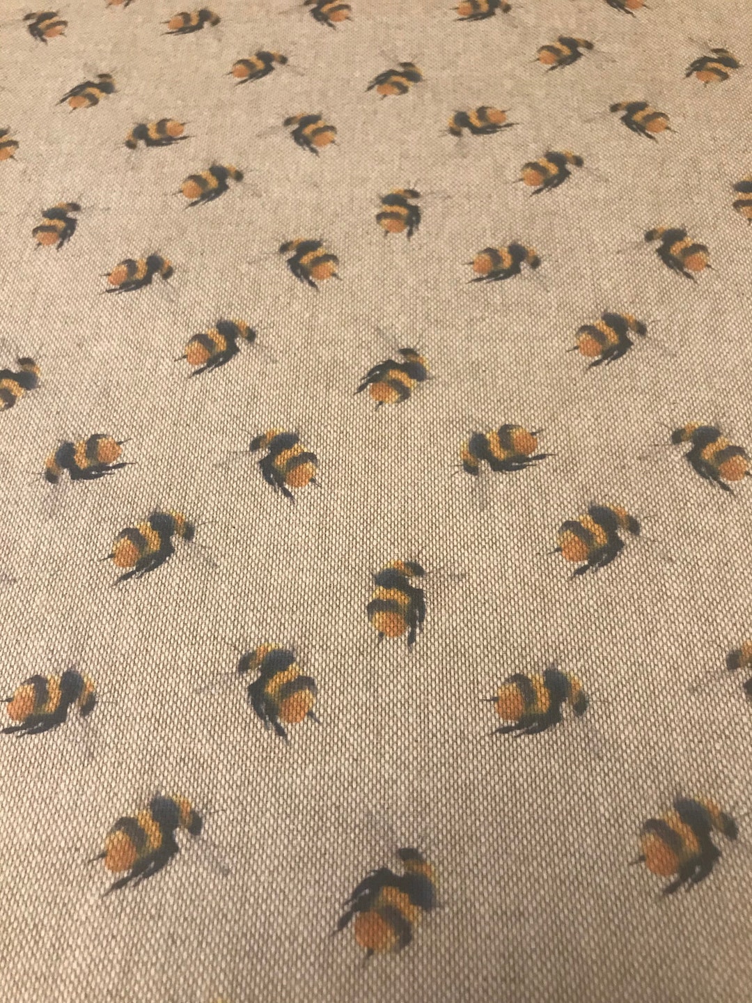 Mini Bumblebee Fabric - Linen Look - Etsy
