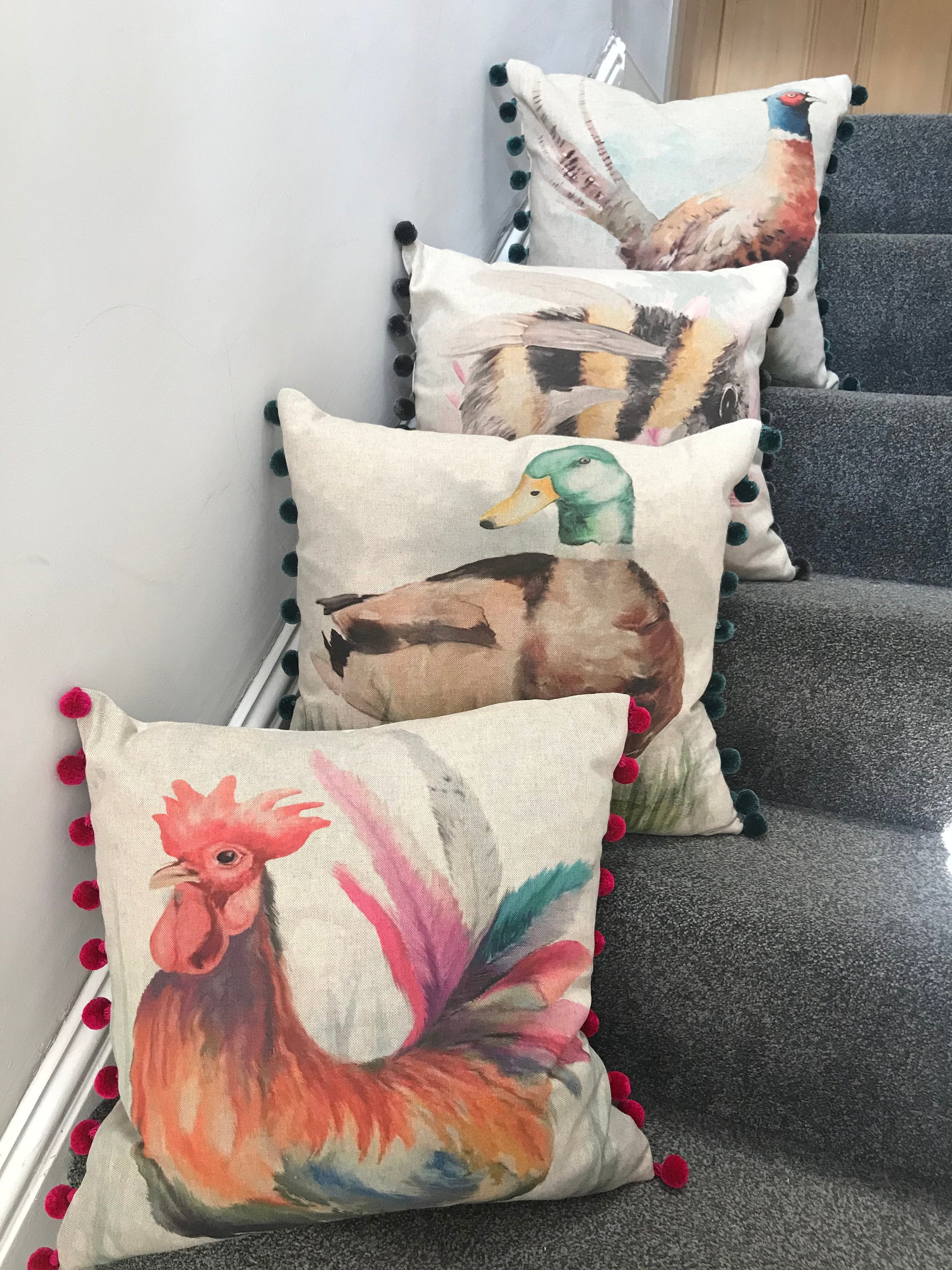 Cushion Panels Watercolour Animal Designs Linen Look | Etsy UK