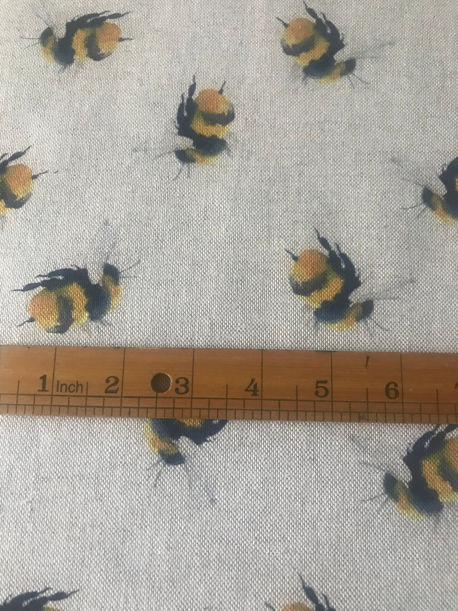 Bumblebee Fabric Linen Look Digital Print - Etsy UK