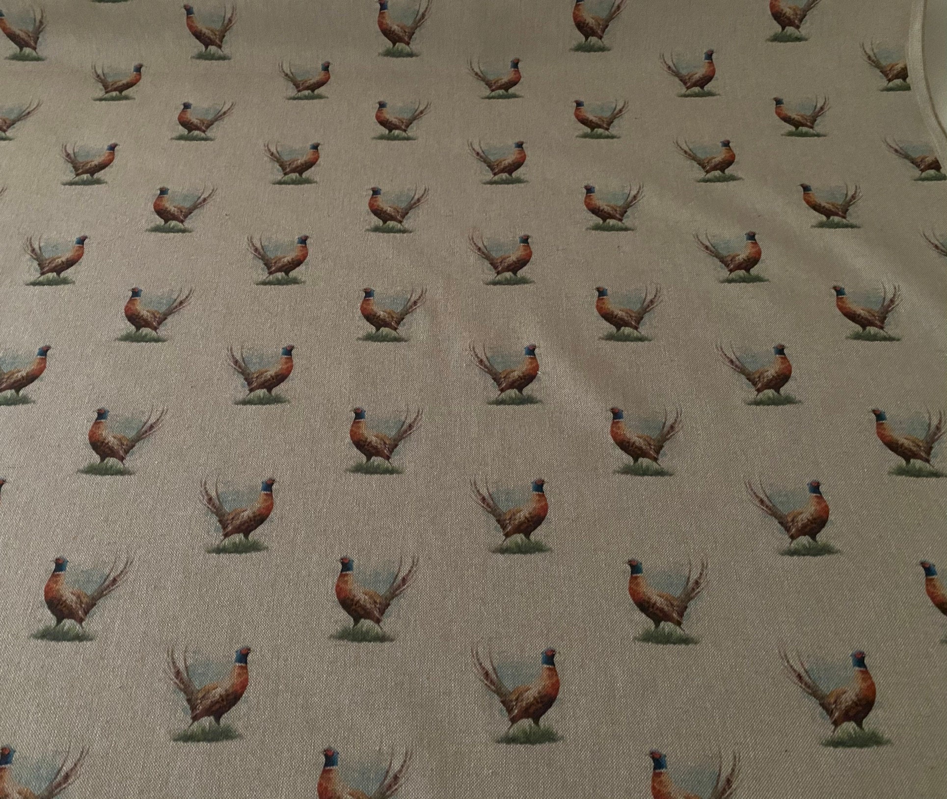 Linen Look Pheasant Fabric With Matching Cushion Panel - Etsy UK