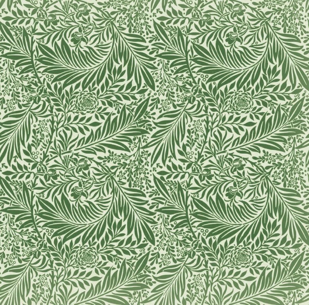 William Morris Larkspur Fabric - Sage - 100% Cotton - Etsy