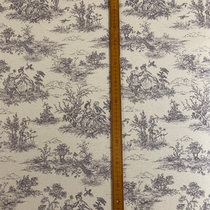 Toile De Jouy Fabric - Grey Colourway - Etsy