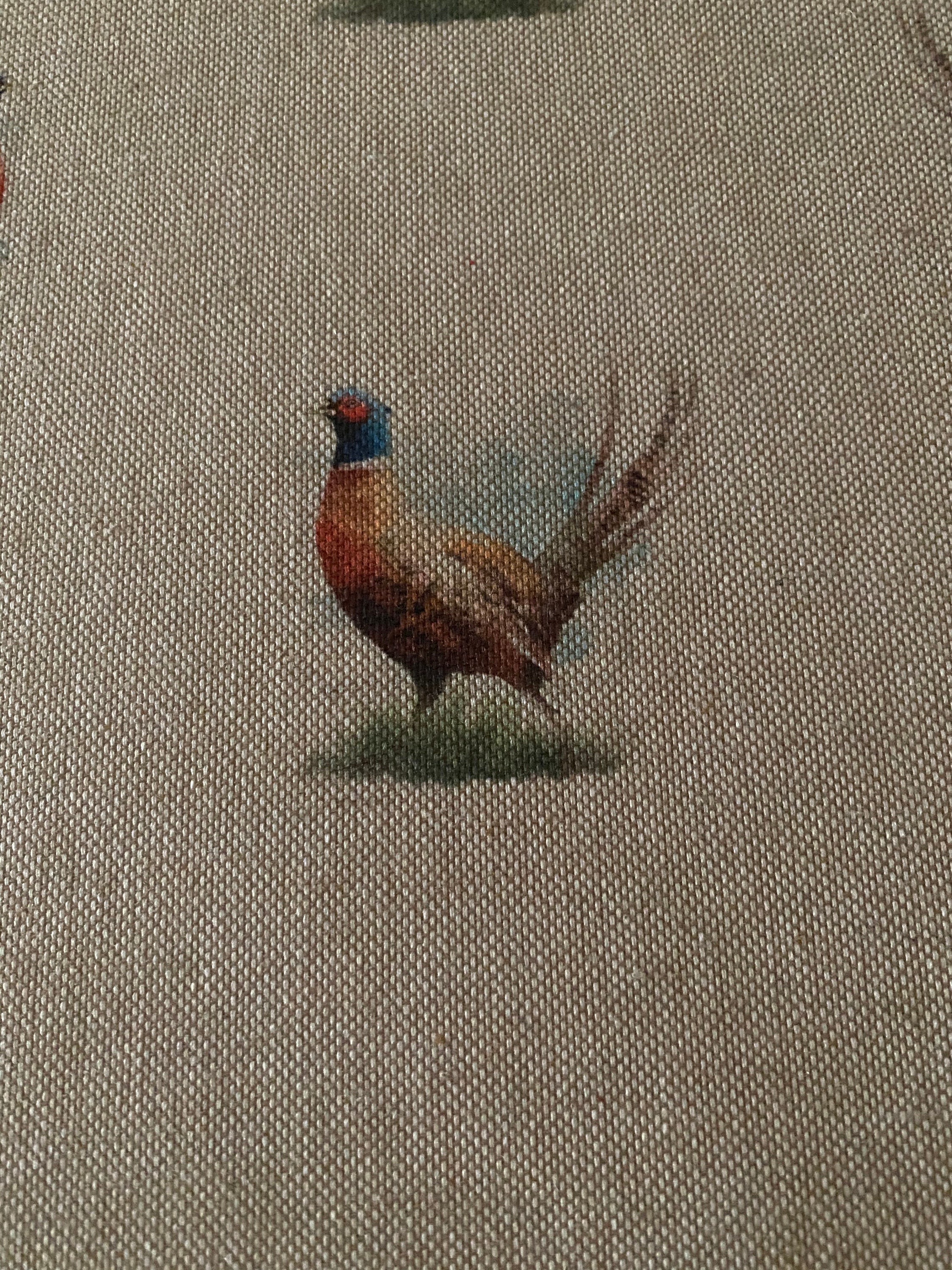 Linen Look Pheasant Fabric With Matching Cushion Panel | Etsy