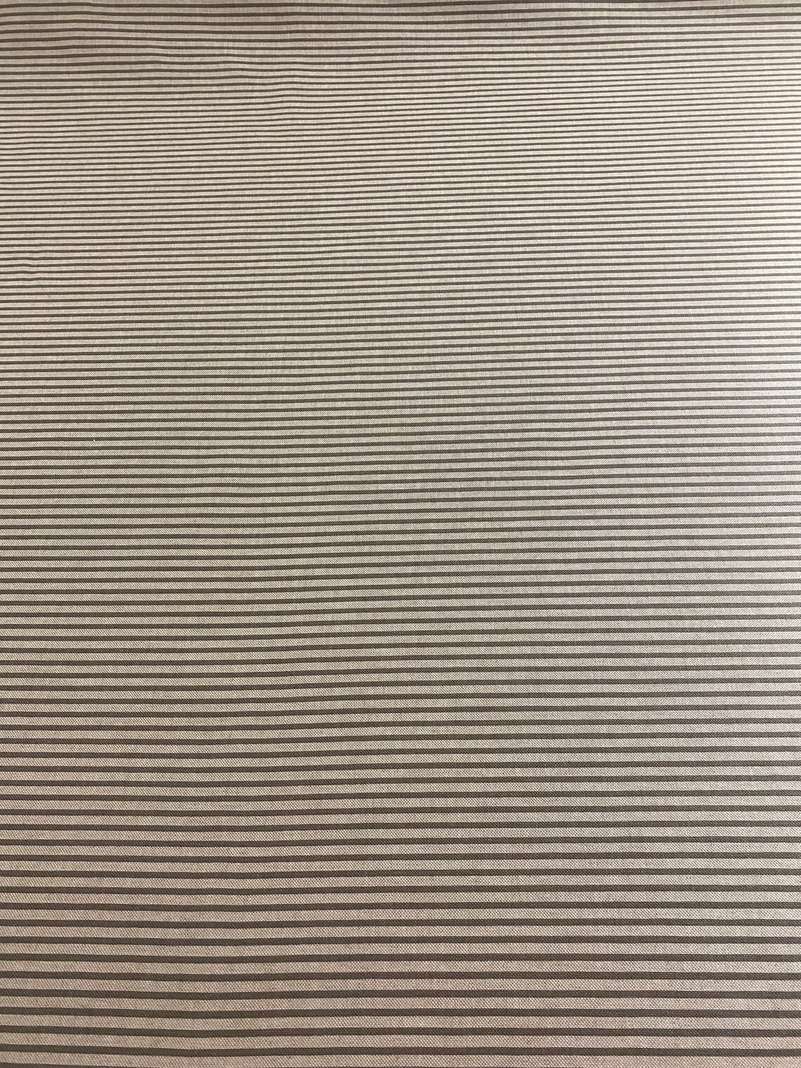 Grey stripe fabric Linen Look | Etsy